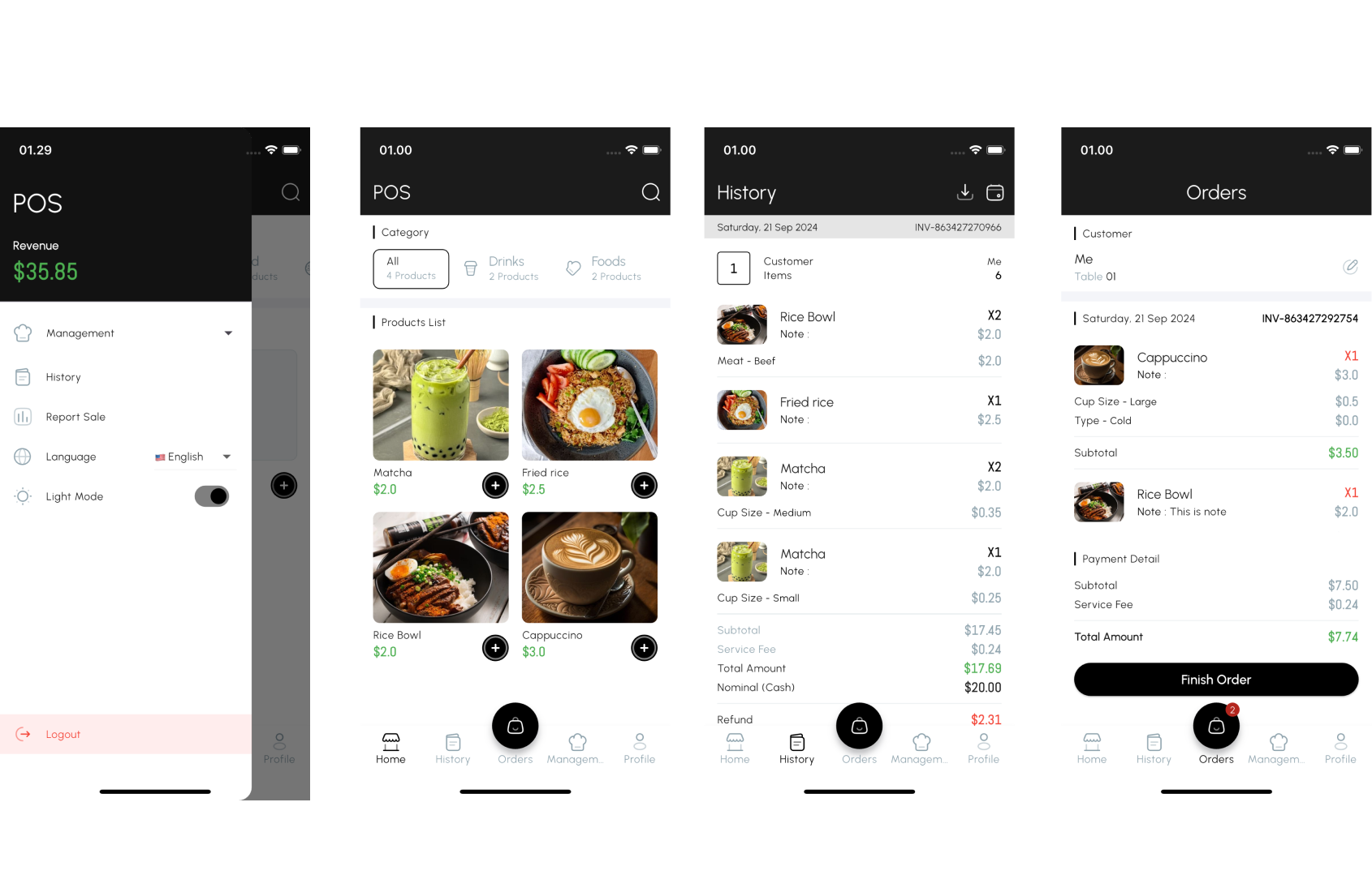 Flutter POS Cafe SQFlite - Mobile Version by flutteruxify | CodeCanyon